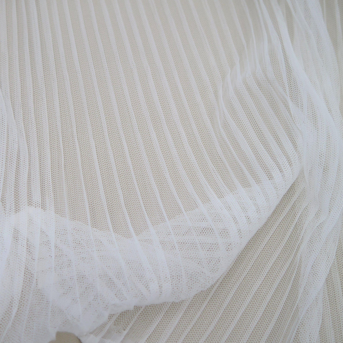 IVORY PLEATED TULLE – Silks NZ by Sherazad Silks
